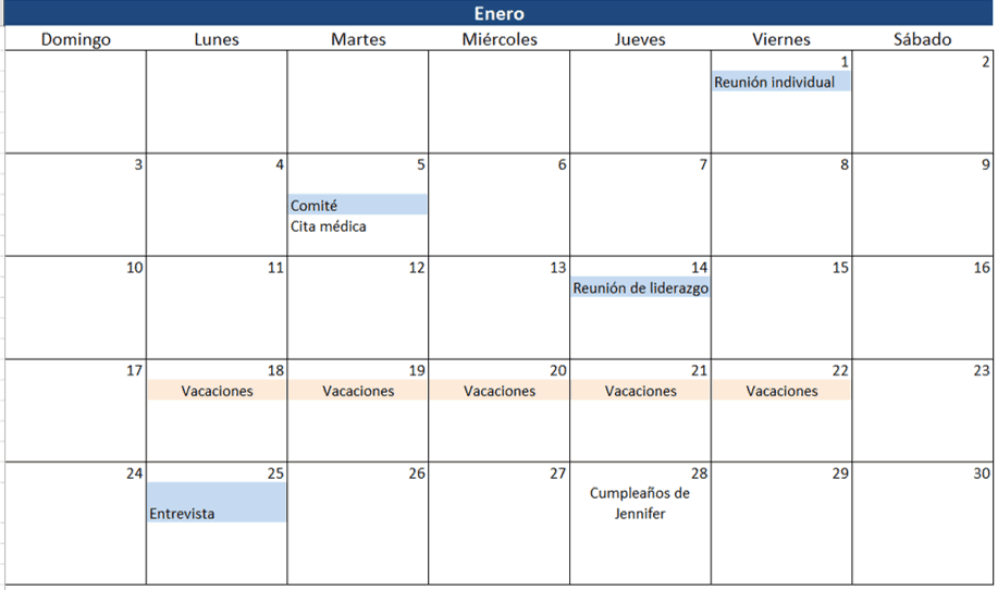 Insertar Calendario En Excel
