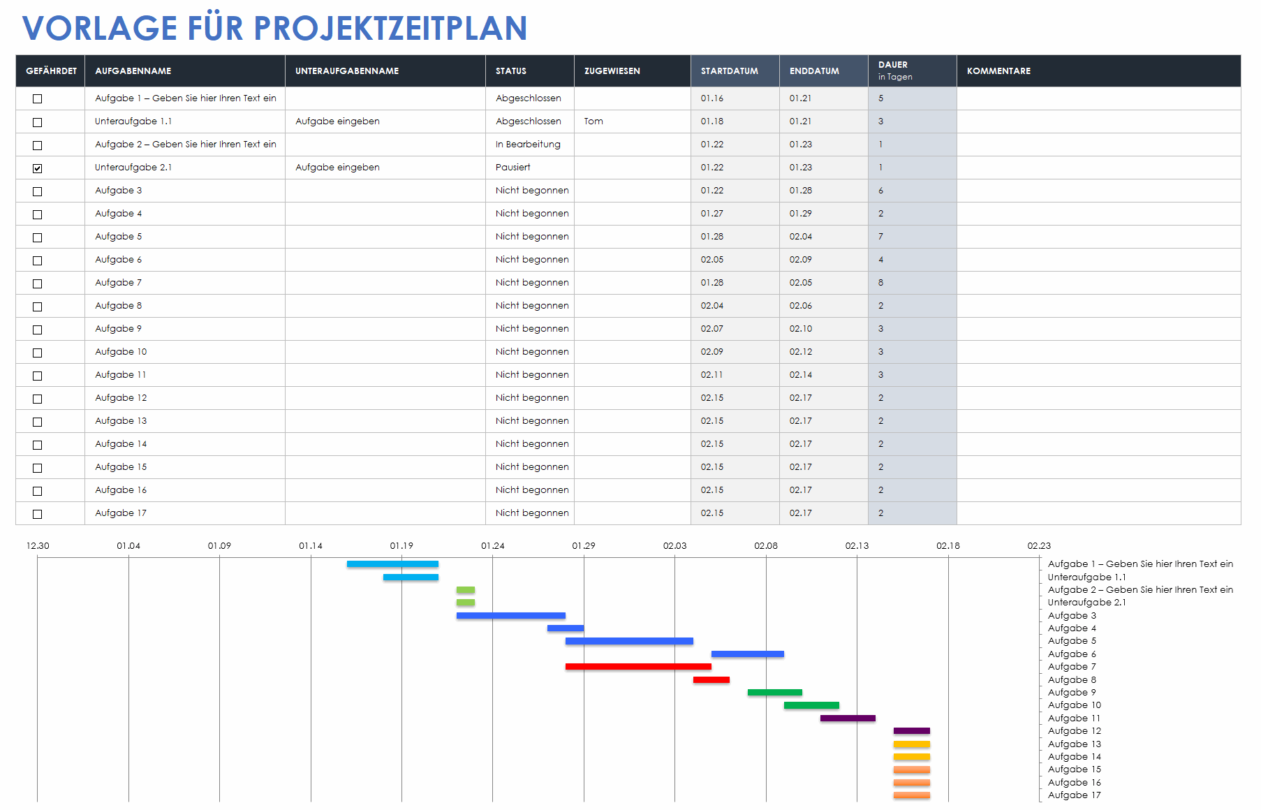 Kostenlose Excel-Vorlagen zum Projektmanagement | Smartsheet