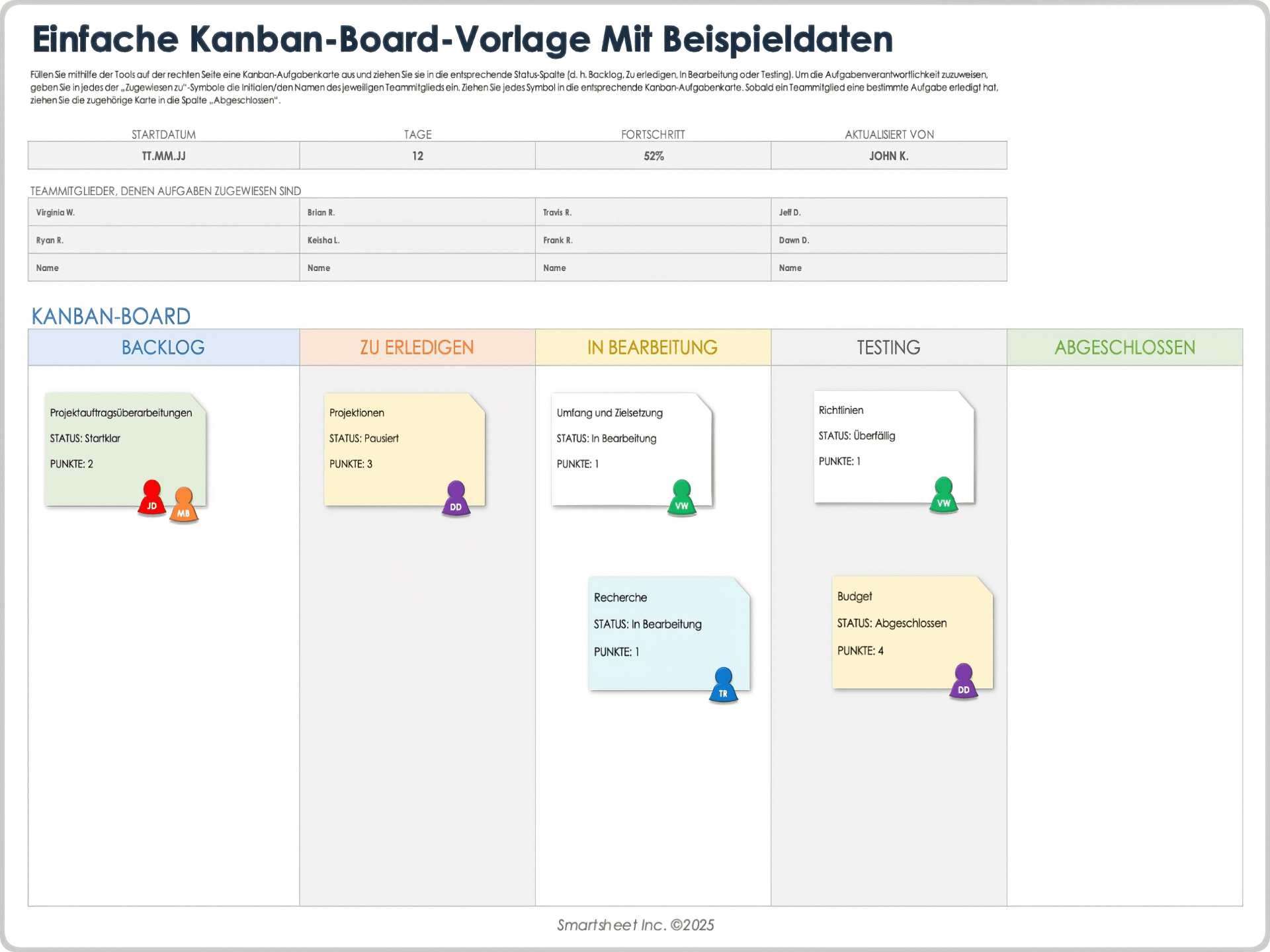 Kostenlose Vorlagen für Kanban-Boards | Smartsheet
