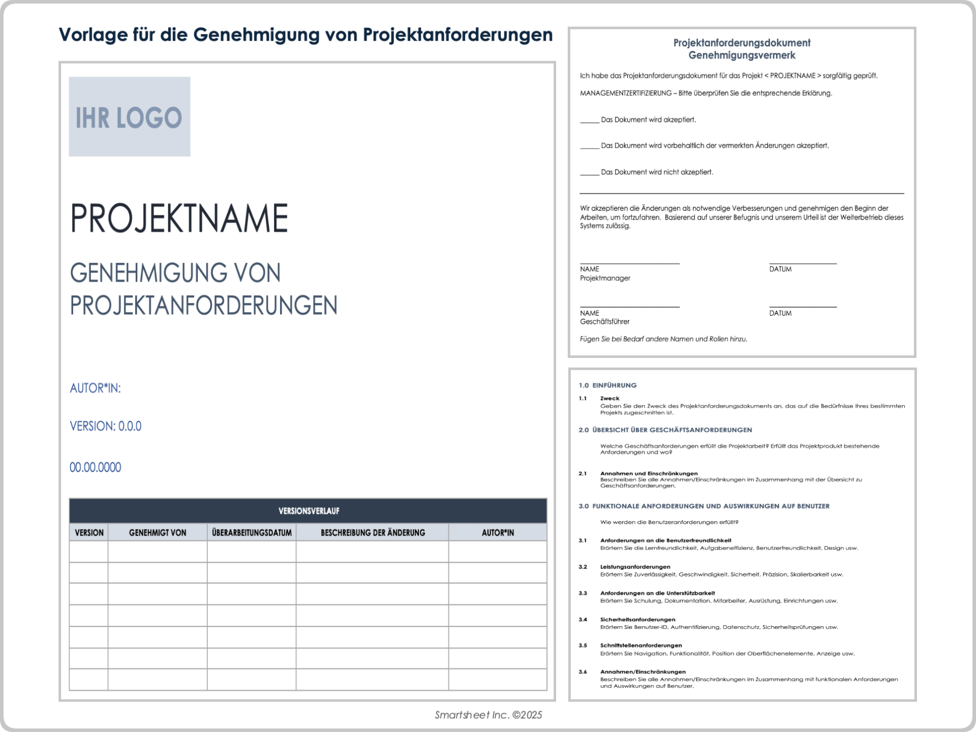 Kostenlose Formulare und Vorlagen für die Projektgenehmigung | Smartsheet
