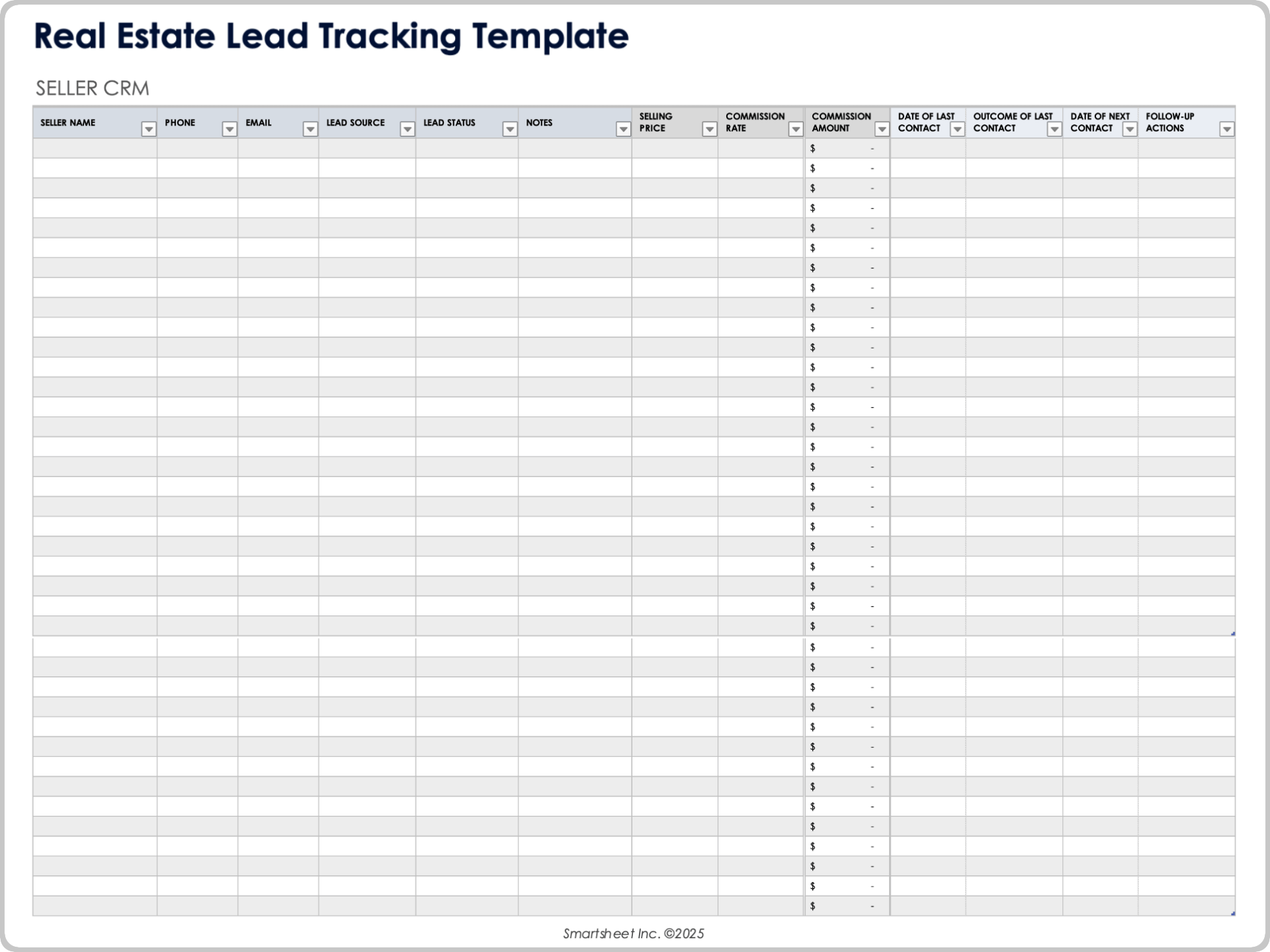 Kostenlose Vorlagen für Lead-Tracking | Smartsheet
