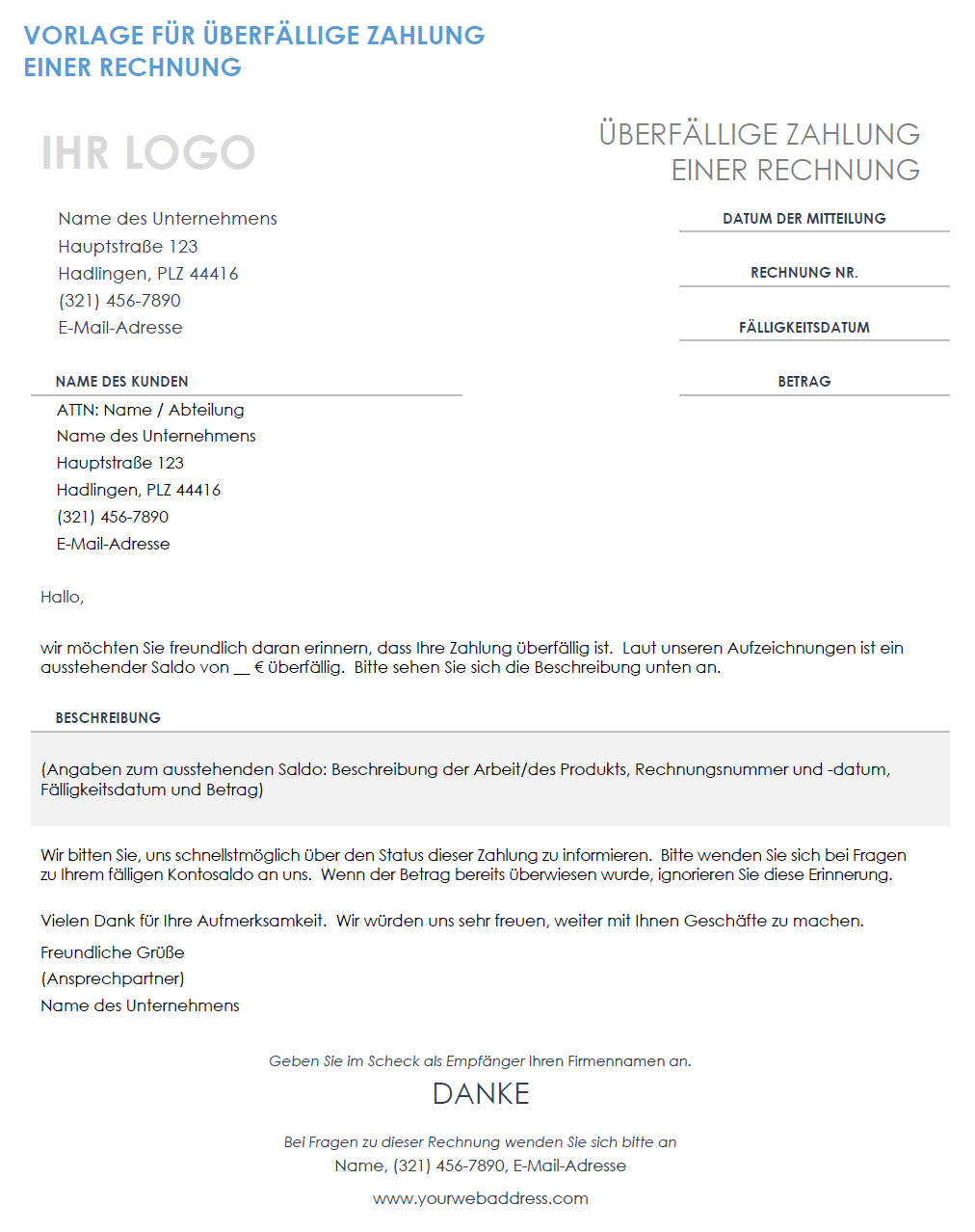 Nicht Bezahlte Rechnung