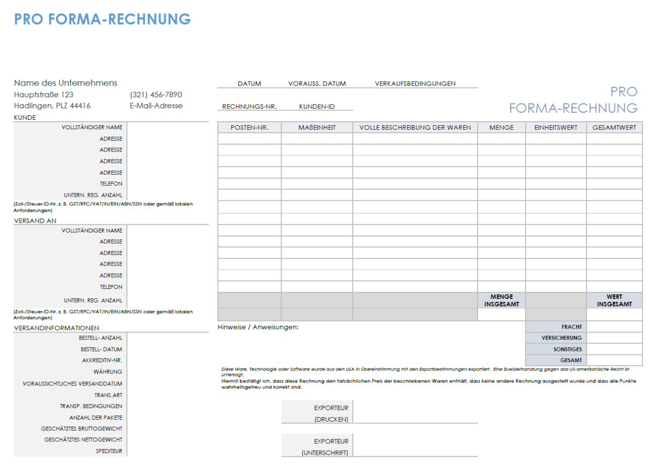 Kostenlose MS Word-Rechnungsvorlagen | Smartsheet