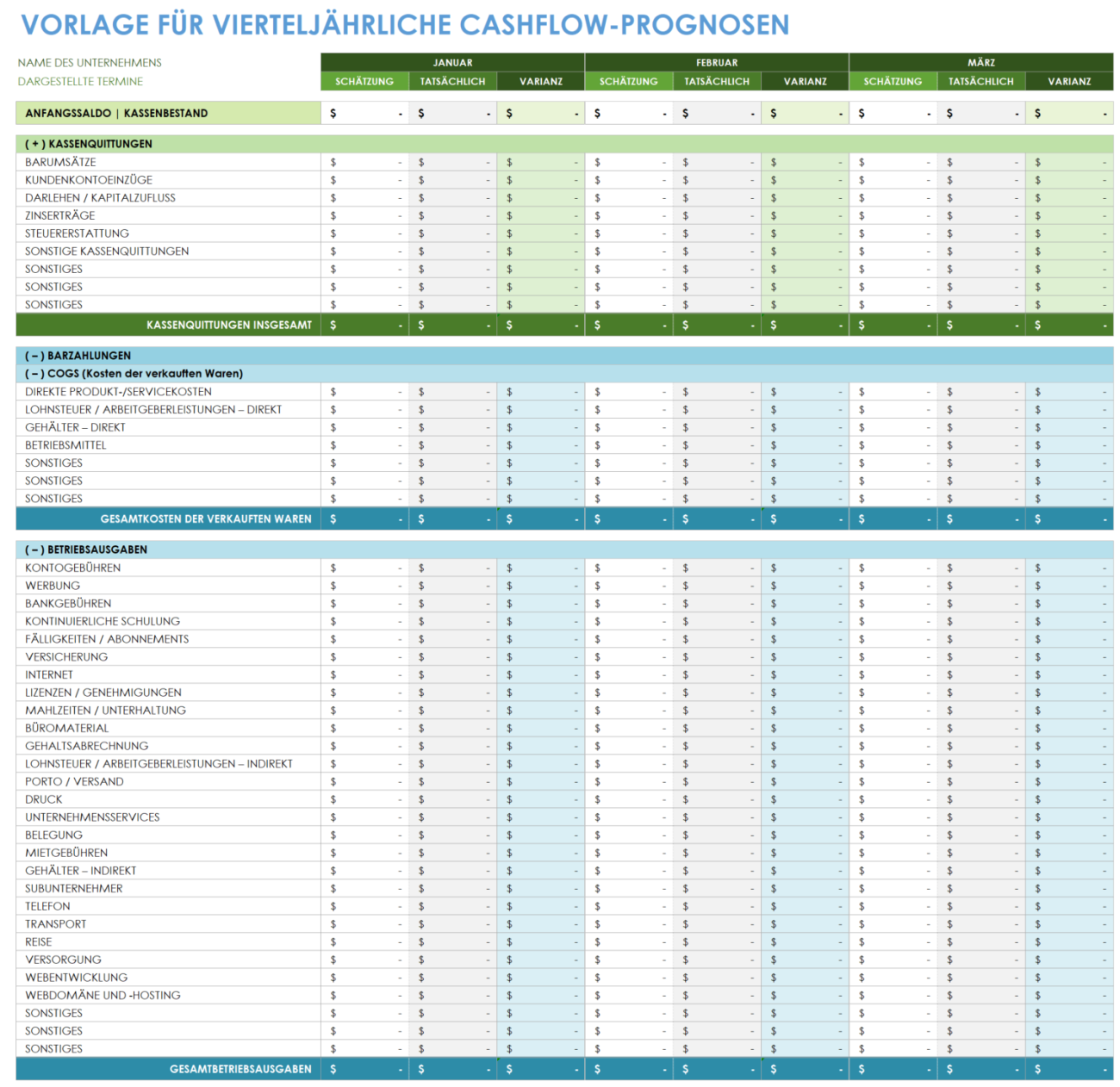 Kostenlose Buchhaltungsvorlagen für kleine Unternehmen | Smartsheet