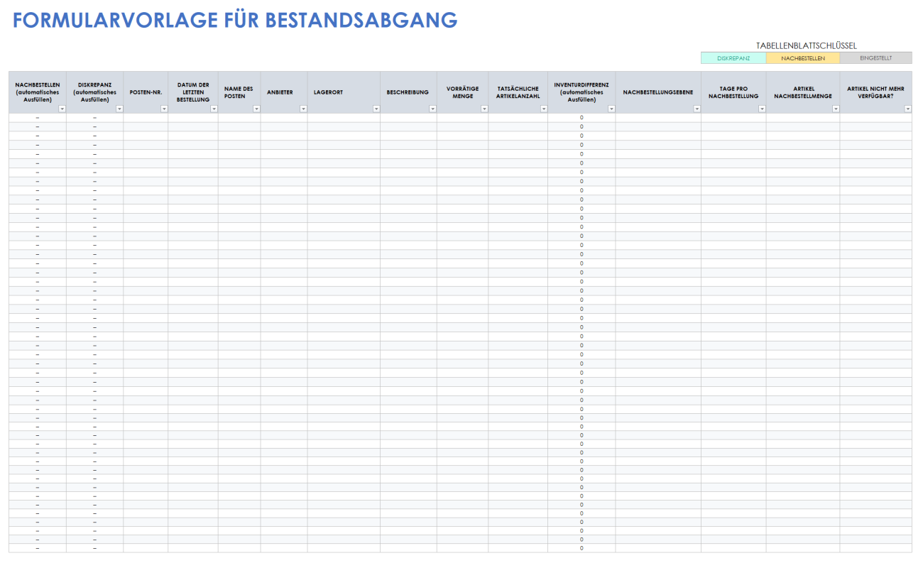 Kostenlose Vorlagen für Bestandsformulare herunterladen | Smartsheet
