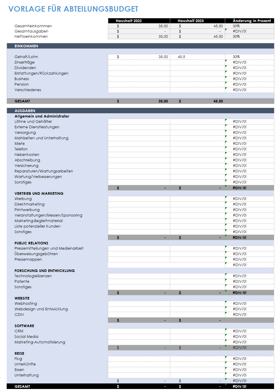 Kostenlose monatliche Budgetvorlagen | Smartsheet