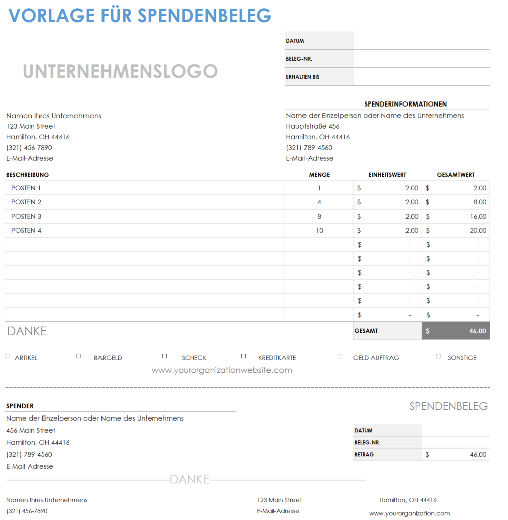 Kostenlose Excel-Vorlagen für Belege herunterladen | Smartsheet