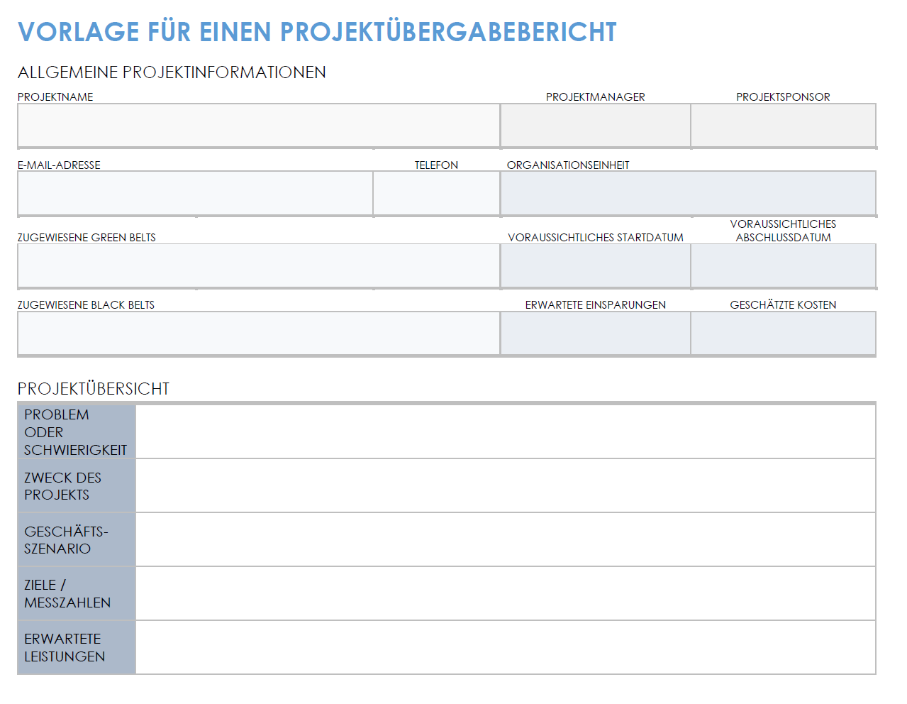 Kostenlose Vorlagen für die Projektübergabe | Smartsheet