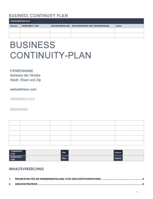 Kostenlose Vorlagen für Business-Continuity-Pläne | Smartsheet