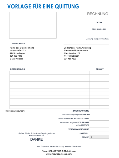 Kostenlose PDF-Vorlagen für Quittungen herunterladen | Smartsheet