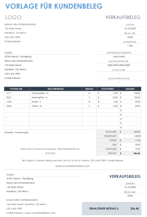Kostenlose Excel-Vorlagen für Belege herunterladen | Smartsheet