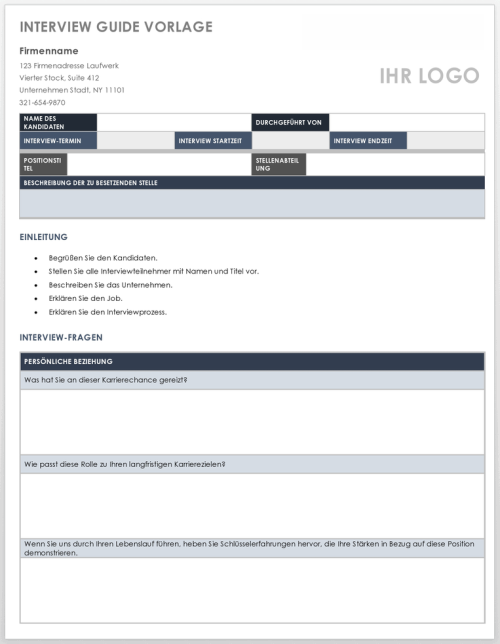 Kostenlose Vorlagen für Vorstellungsgespräche und Scorecards | Smartsheet