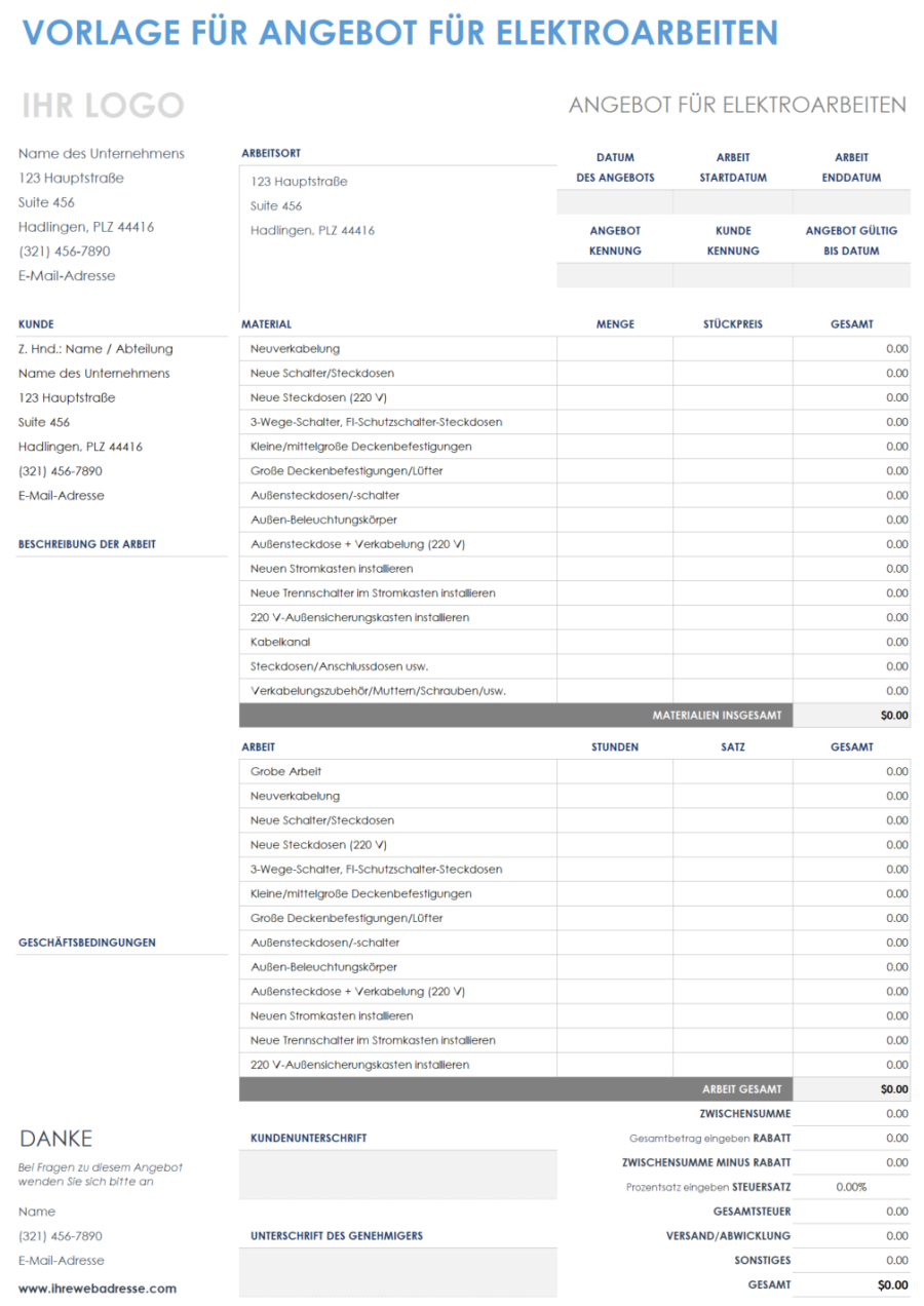 Kostenlose Vorlagen für Bauangebote | Smartsheet