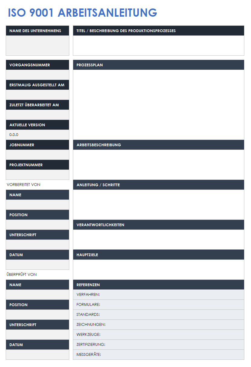 Kostenlose Vorlagen für Arbeitsanweisungen | Smartsheet