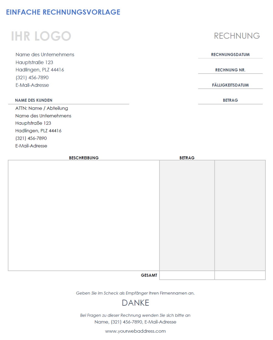 55 kostenlose Rechnungsvorlagen | Smartsheet