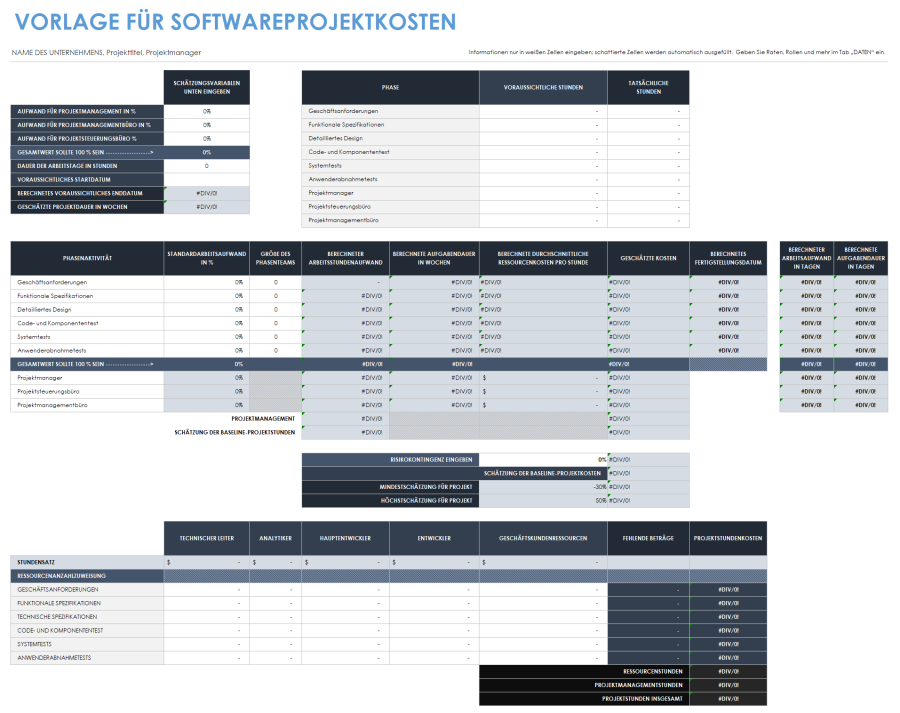 Kostenlose Projektkostenkalkulationsvorlagen | Smartsheet