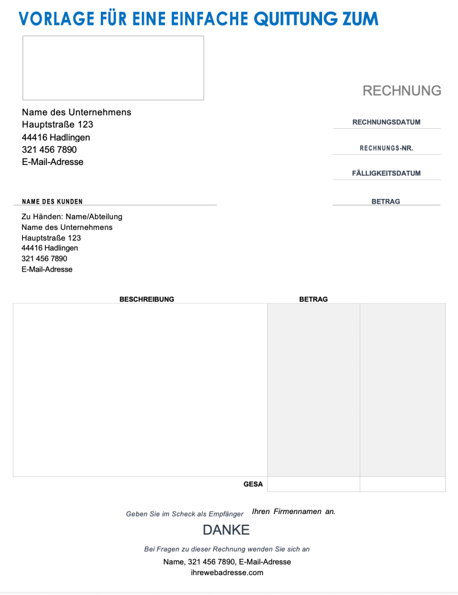 Kostenlose PDF-Vorlagen für Quittungen herunterladen | Smartsheet
