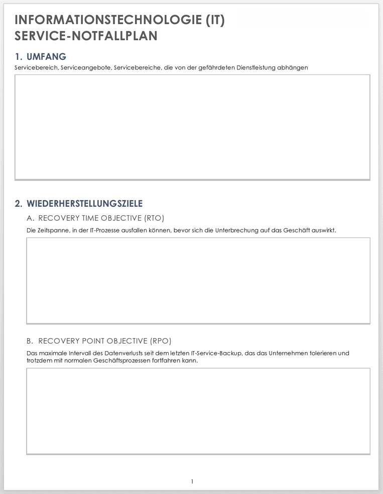 Kostenlose Vorlagen für Notfallpläne | Smartsheet