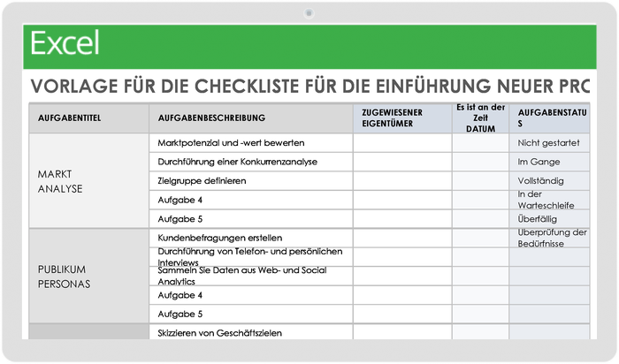 Kostenlose Checklistenvorlagen für die Produkteinführung | Smartsheet