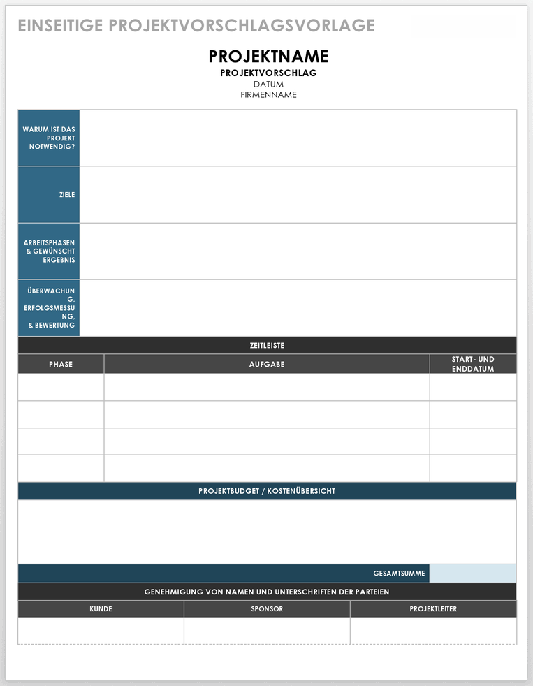 17 kostenlose Projektvorschlagsvorlagen & Tipps | Smartsheet