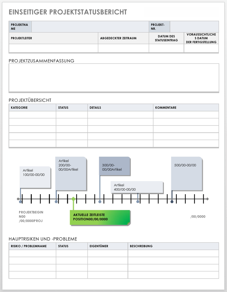 Kostenlose Vorlagen für einen Projektbericht | Smartsheet