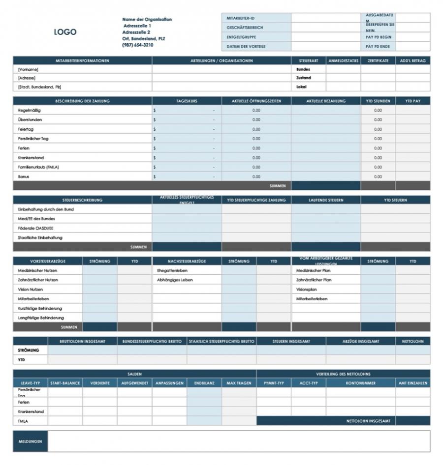 Kostenlose Gehaltabrechnungs - Vorlagen | Smartsheet