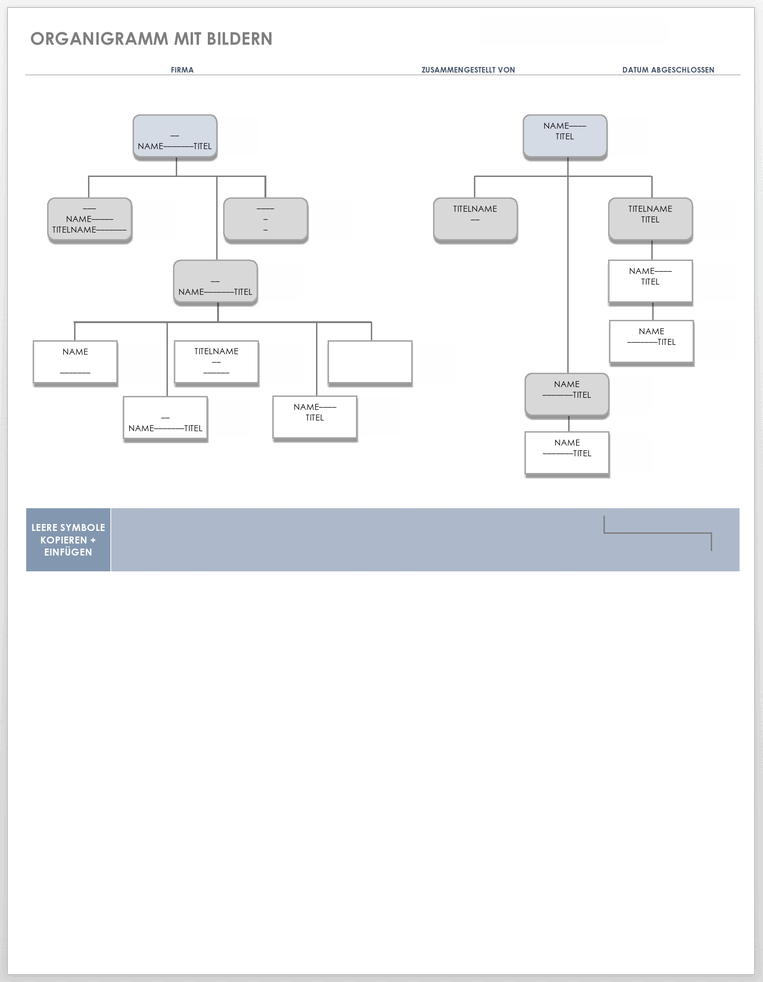 Kostenlose Organisationsdiagrammvorlagen für Word | Smartsheet