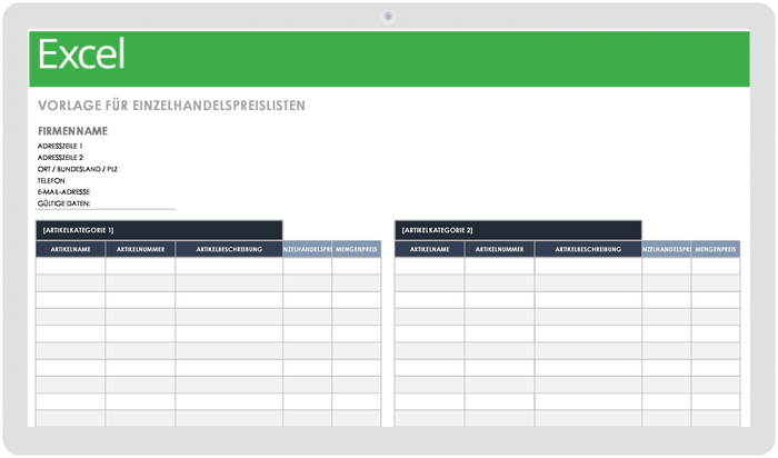 Kostenlose Vorlagen für Preislisten | Smartsheet