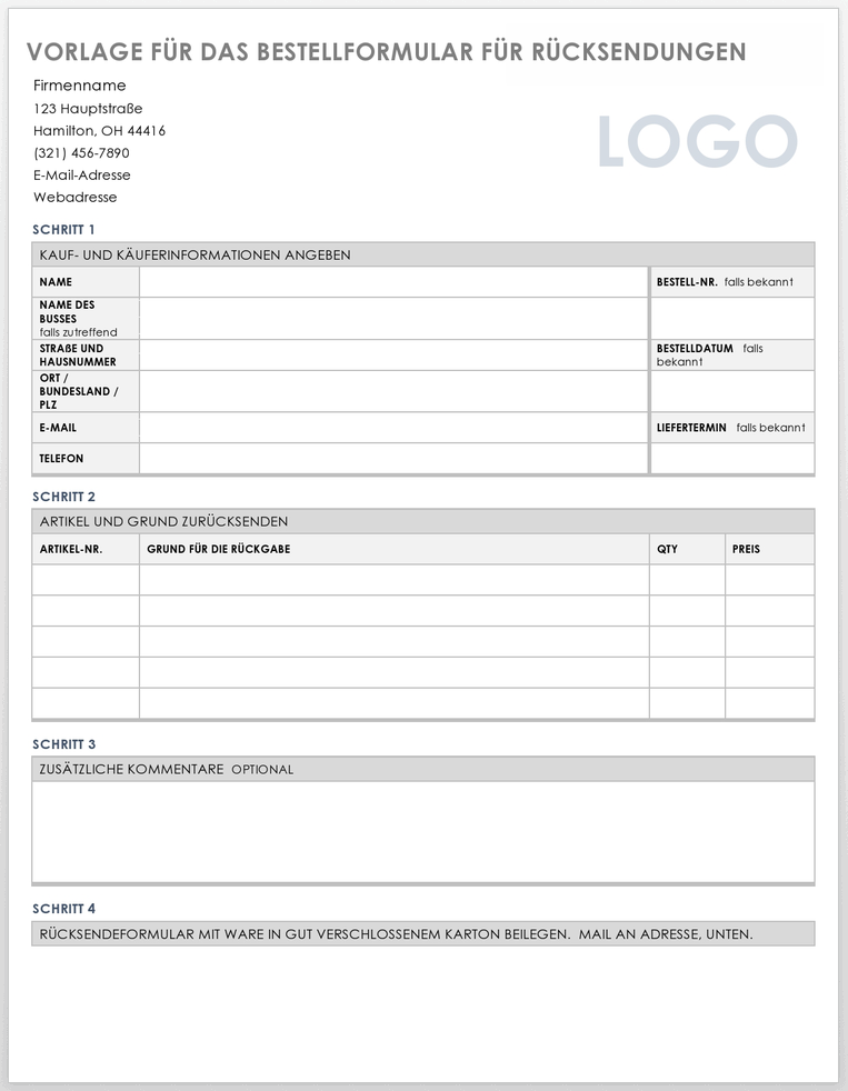 Kostenlose Vorlagen für Bestellformulare | Smartsheet